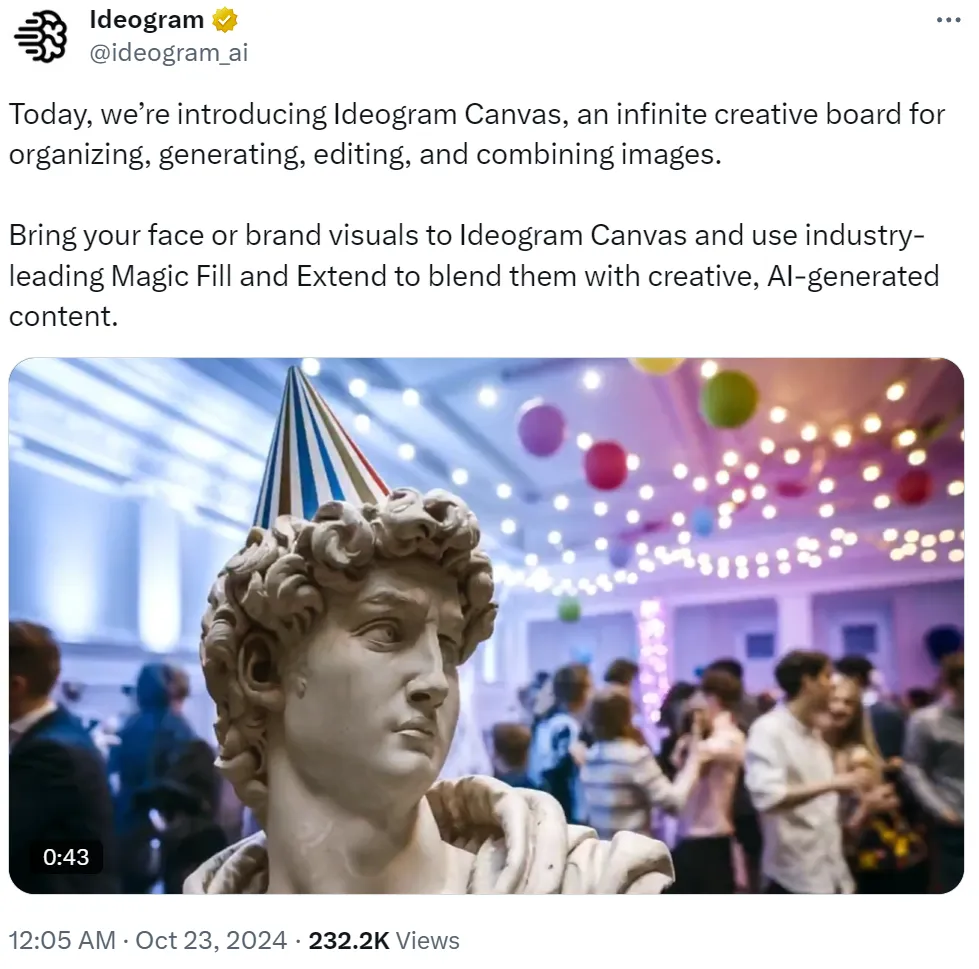 Ideogram Canvas：无限创意的 AI 画板 - AI资讯 - 冷月清谈